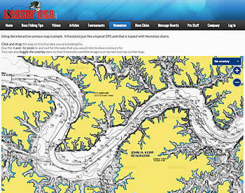 Fishing Lake Maps - Bass Fishing Videos and Tips | BASSIN' USA